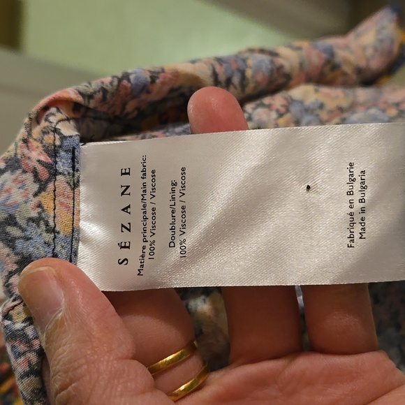 Sezane | Dresses | Sezane Victoria Midi Length Square Neckline Floral ...